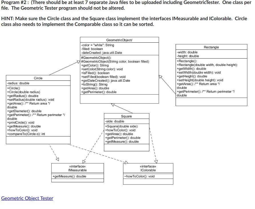 Solved Program #2 ﻿: (There should be at least 7 ﻿separate | Chegg.com