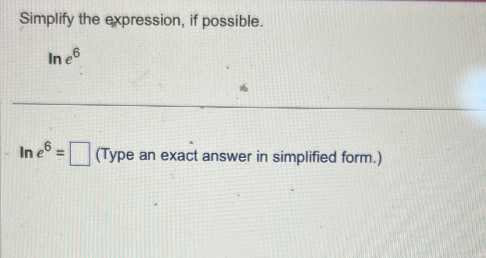Solved Simplify the expression, if possible. | Chegg.com