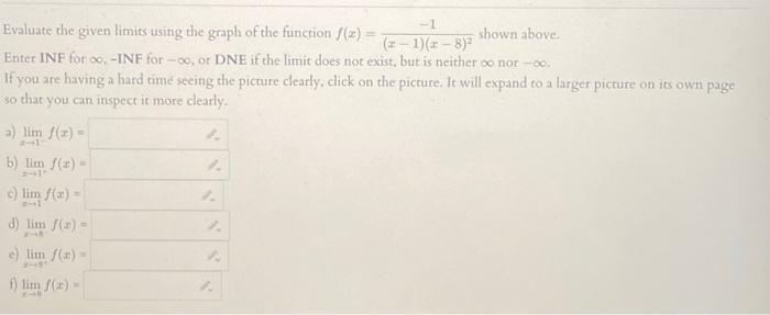 Solved Evaluate the given limits using the graph of the | Chegg.com