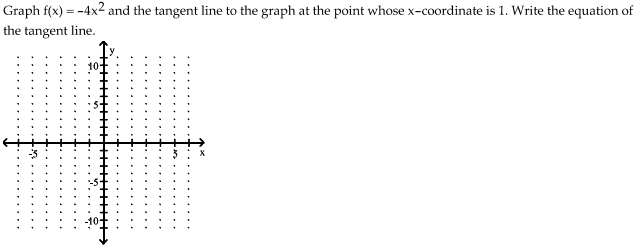 Solved Graph f(x)=-4x2 ﻿and the tangent line to the graph at | Chegg.com