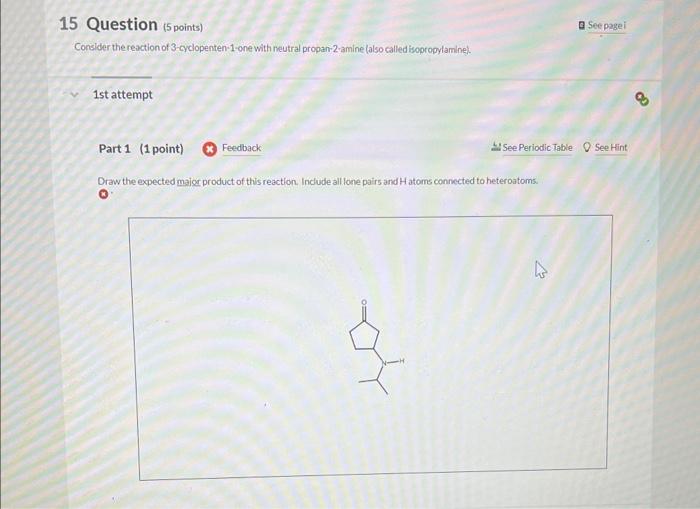Solved 15 Question (5 points) Consider the reaction of | Chegg.com