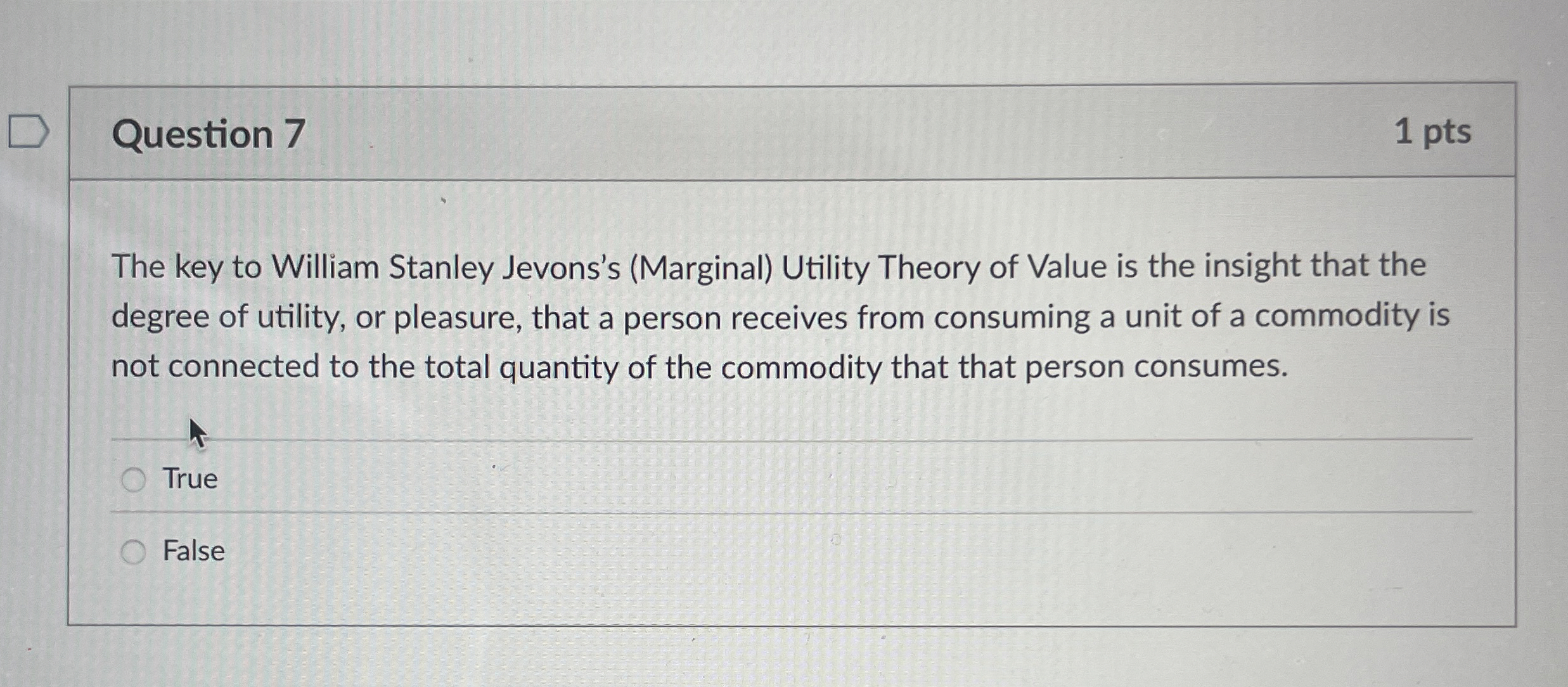 Solved Question 7The key to William Stanley Jevons's | Chegg.com