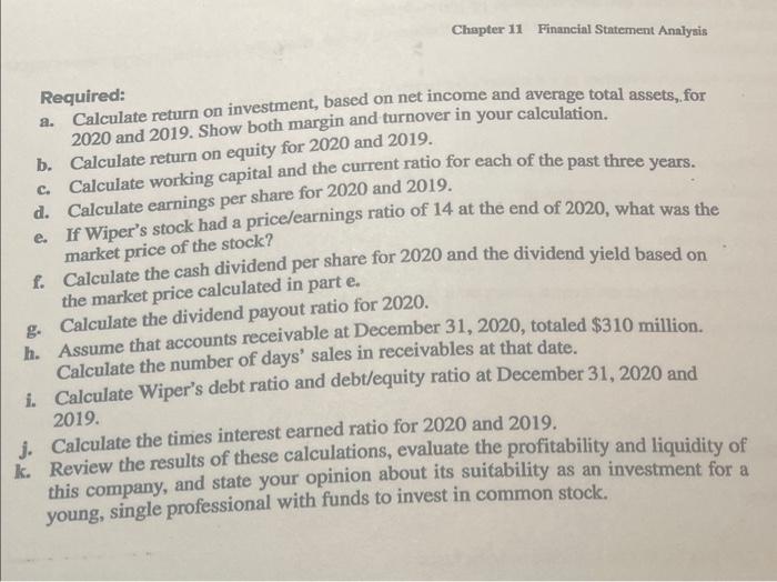Required: a. Calculate return on investment, based on | Chegg.com