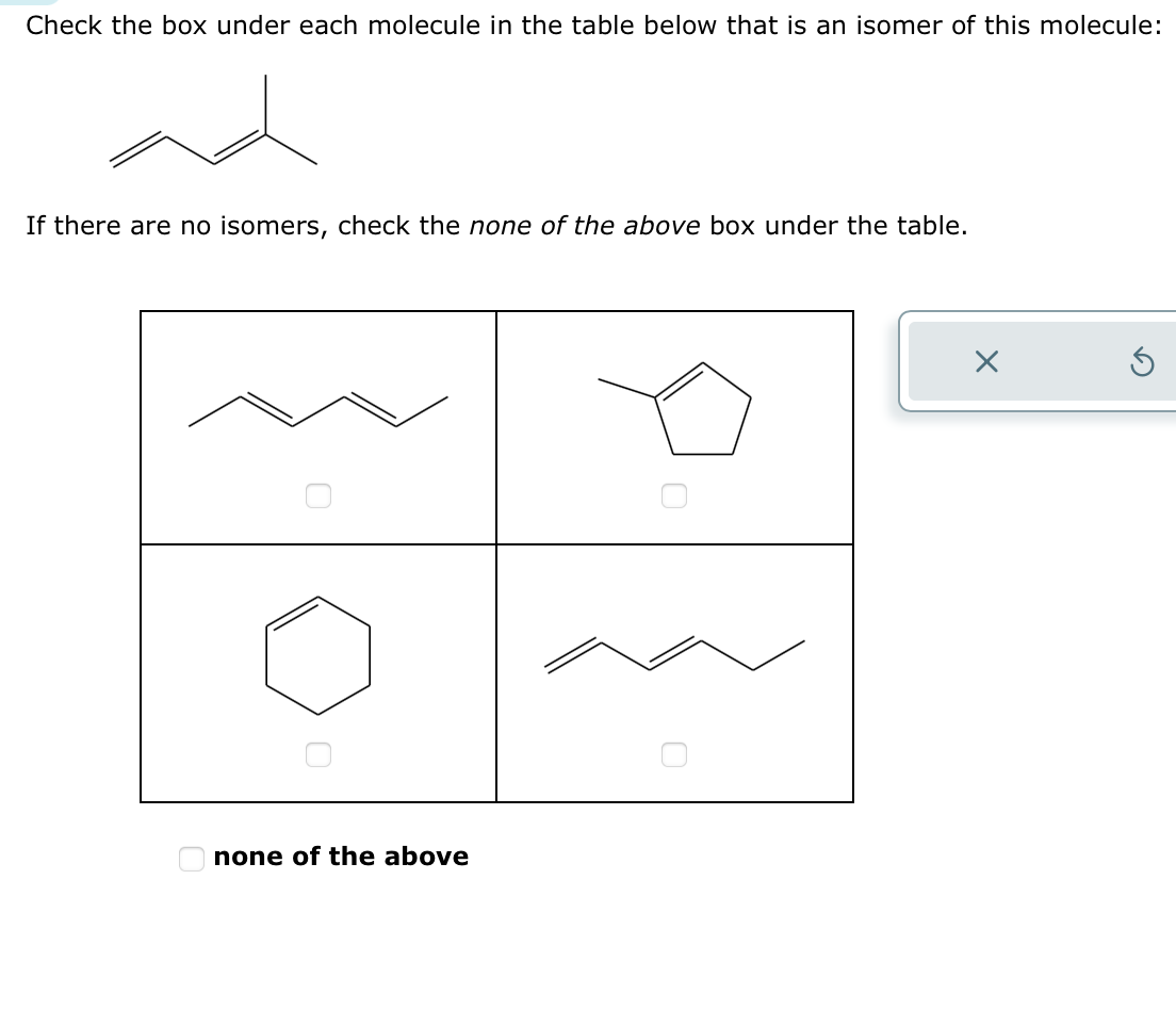 Solved Check the box under each molecule in the table below | Chegg.com
