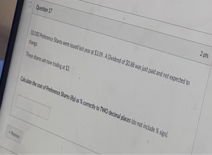 Solved Q Question 17 | Chegg.com