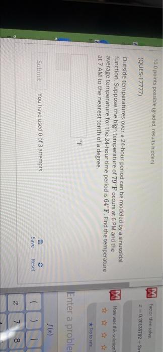 Solved 10.0 points possible (graded, results hidden) M | Chegg.com