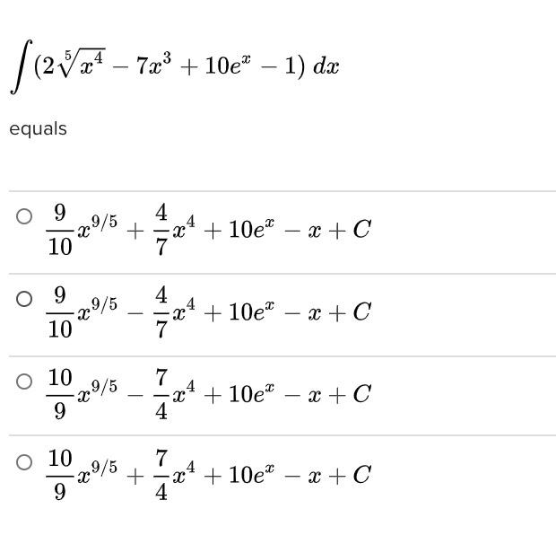 Solved The arbitrary constant of integration "+" is added At | Chegg.com