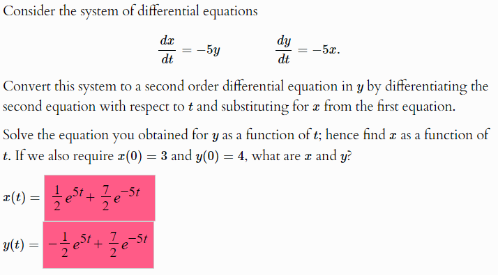 Consider the system of differential | Chegg.com