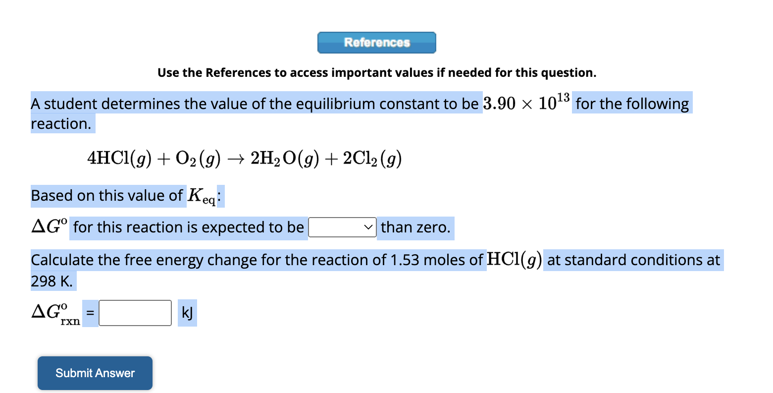 Solved A student determines the value of the equilibrium | Chegg.com