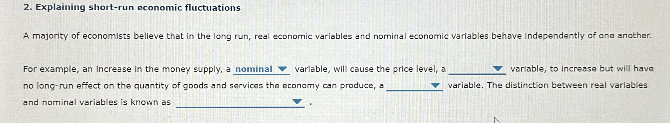 Solved Explaining short-run economic fluctuationsA majority | Chegg.com