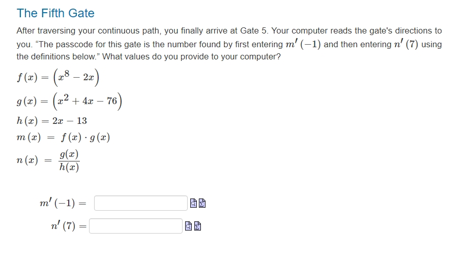 Solved The Fifth GateAfter traversing your continuous path, | Chegg.com