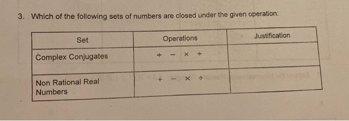 Solved Which of the following sets of numbers are closed | Chegg.com