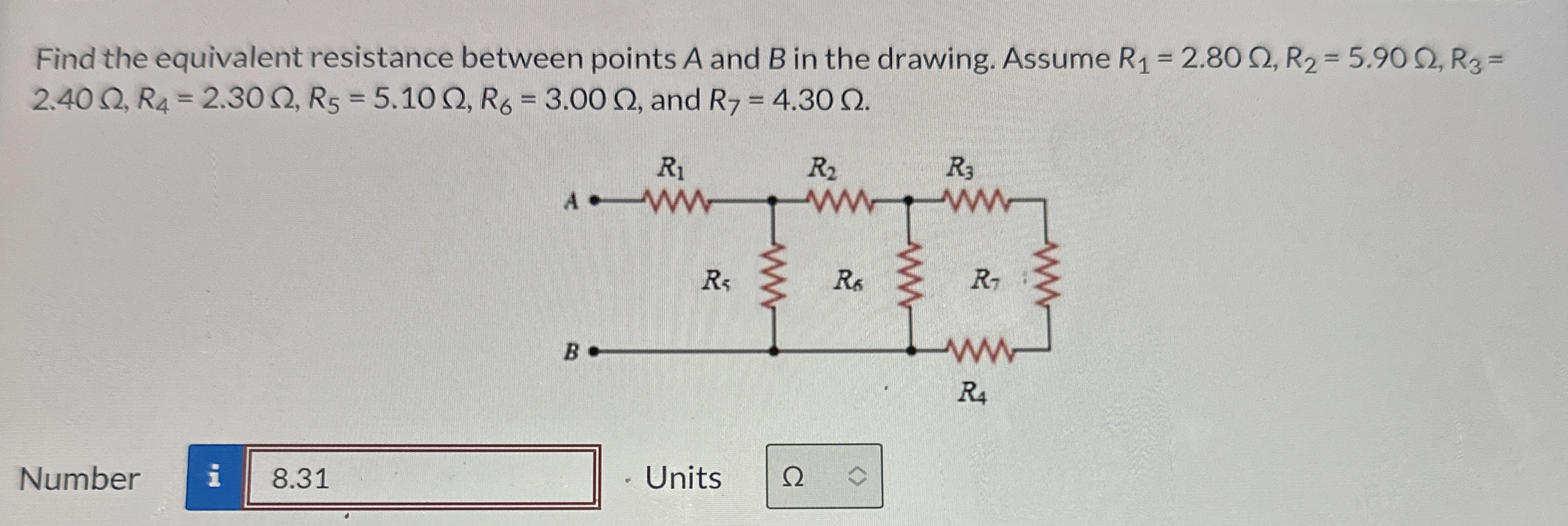 Solved Find the equivalent resistance between points A and B | Chegg.com