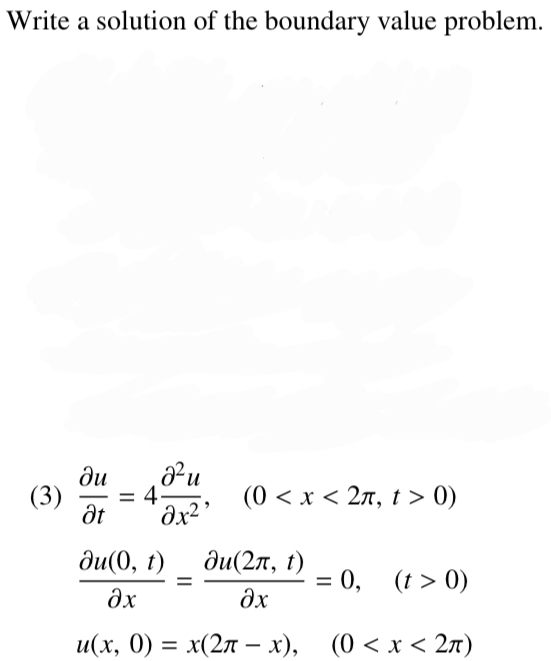 Solved Write a solution of the boundary value problem. | Chegg.com