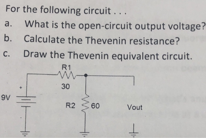 Solved For the following circuit... a. What is the | Chegg.com
