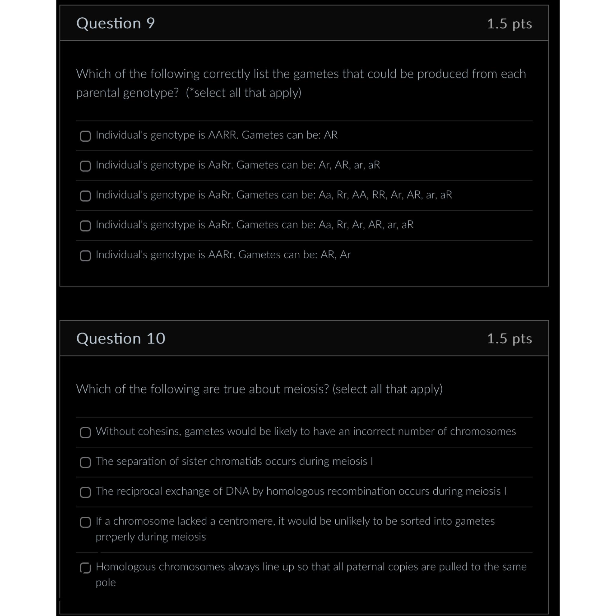 Solved Question 91.5ptsWhich of the following correctly list | Chegg.com