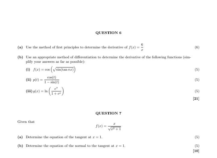 Solved (a) Use the method of first principles to determine | Chegg.com