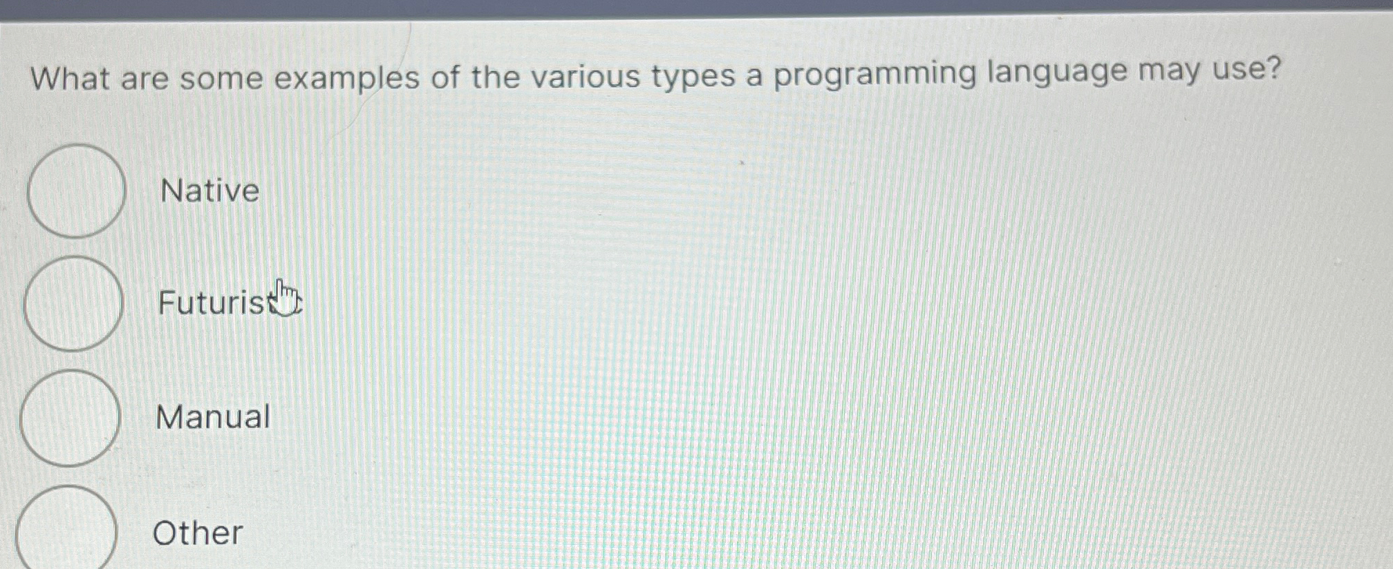 What are some examples of the various types a | Chegg.com