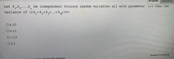 Solved Let X1,X2,…,Xn be independent Poisson random | Chegg.com