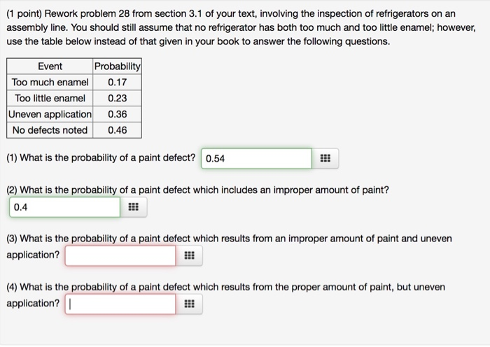 Solved (1 point) Rework problem 28 from section 3.1 of your | Chegg.com