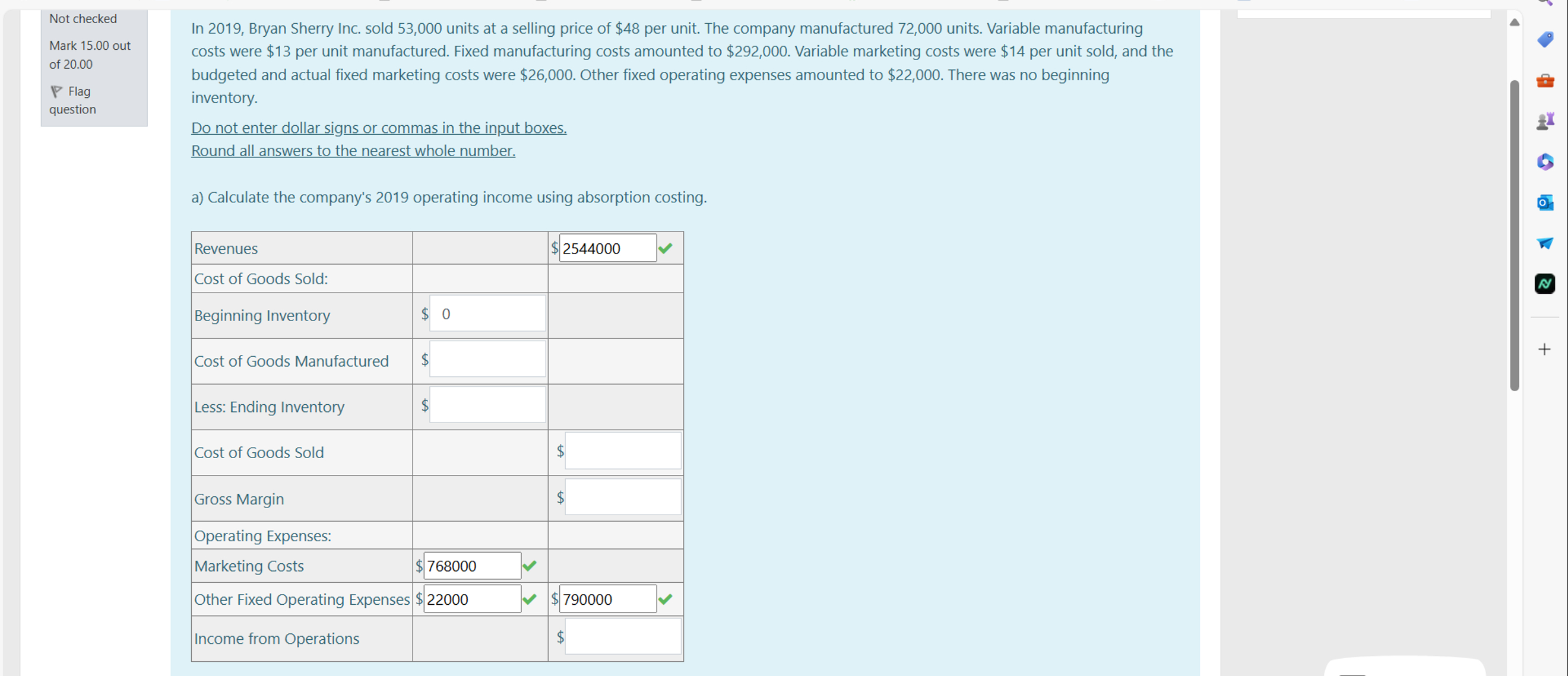 Solved In 2019, ﻿Bryan Sherry Inc. sold 53,000 ﻿units at a | Chegg.com