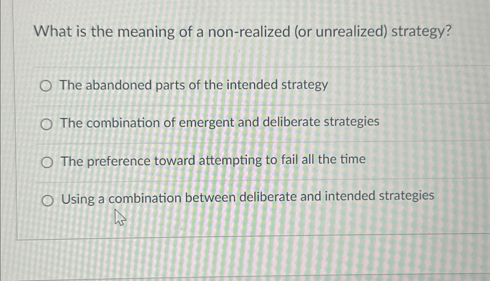 Solved What is the meaning of a non-realized (or unrealized) | Chegg.com