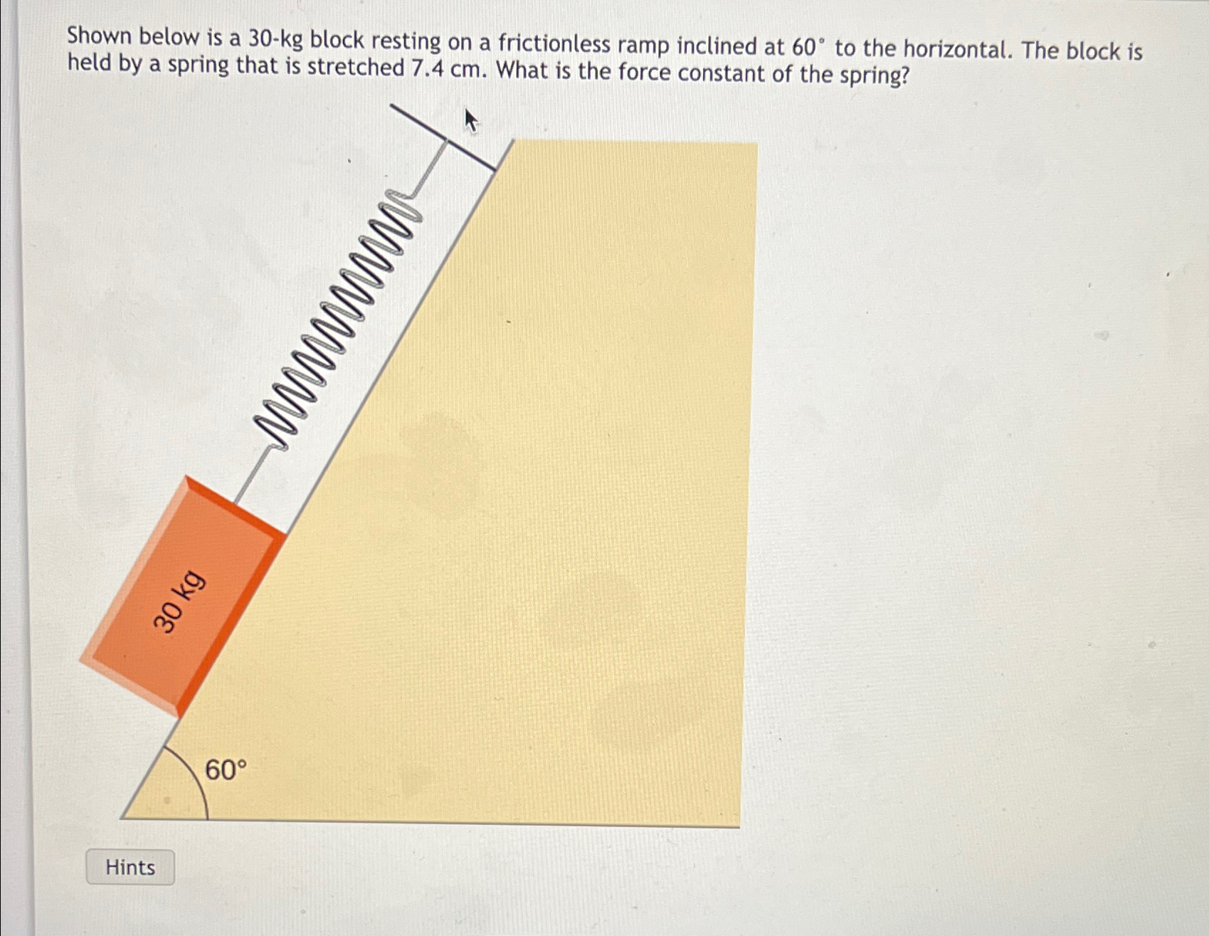 Solved Shown below is a 30-kg ﻿block resting on a | Chegg.com