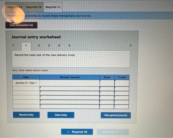 Solved please complete all of the required 1a, 1b, and 1c. | Chegg.com