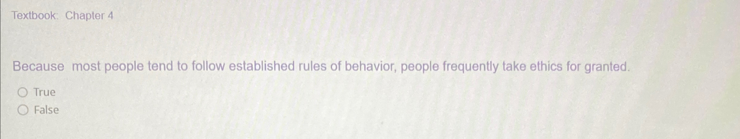 Solved Textbook: Chapter 4Because most people tend to follow | Chegg.com