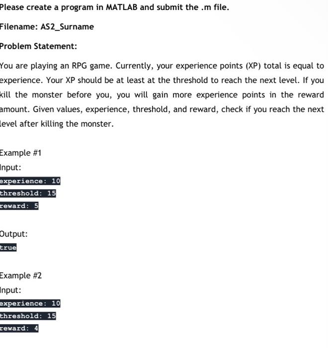 Solved Please create a program in MATLAB and submit the m | Chegg.com