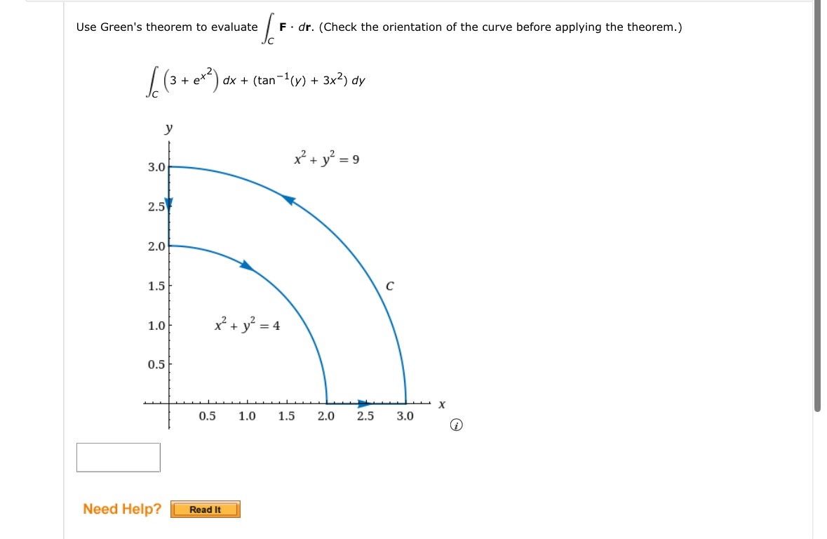 Solved Use Green's theorem to evaluate ∫C﻿F*dr. (Check the | Chegg.com