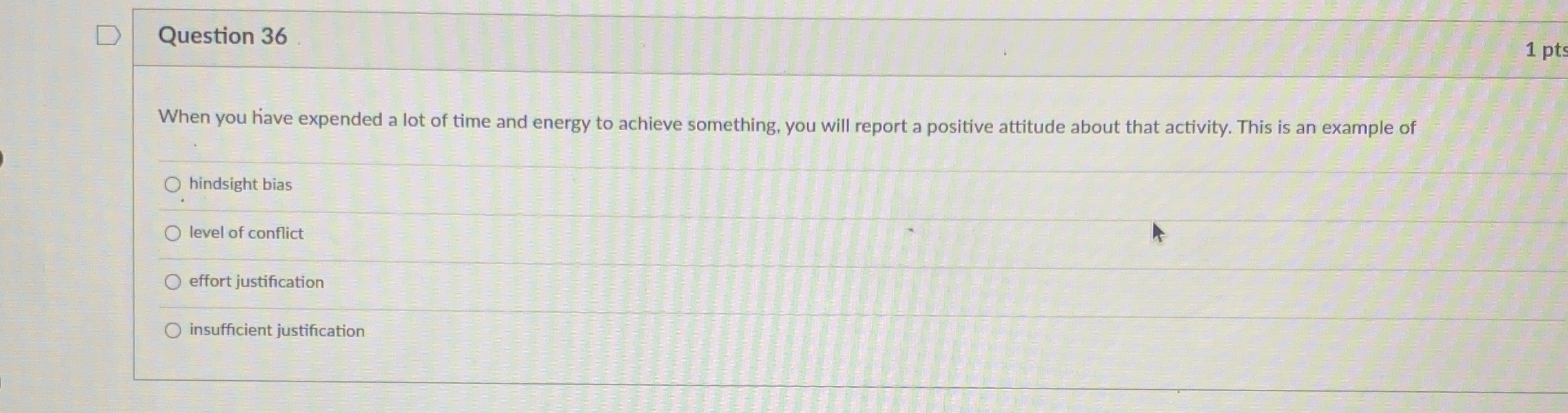 Solved Question 361 ﻿ptsWhen you have expended a lot of time | Chegg.com
