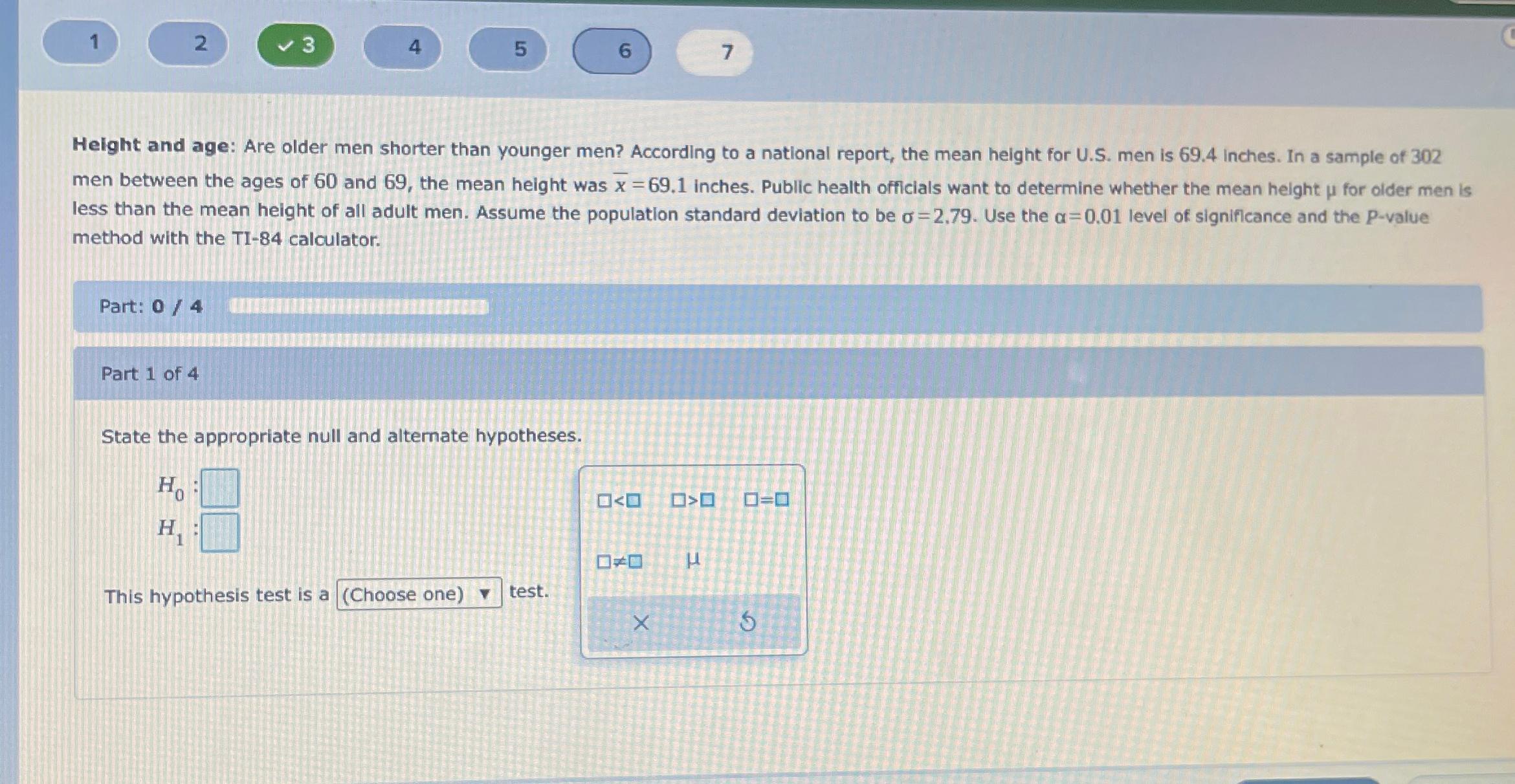 Solved Height and age: Are older men shorter than younger | Chegg.com