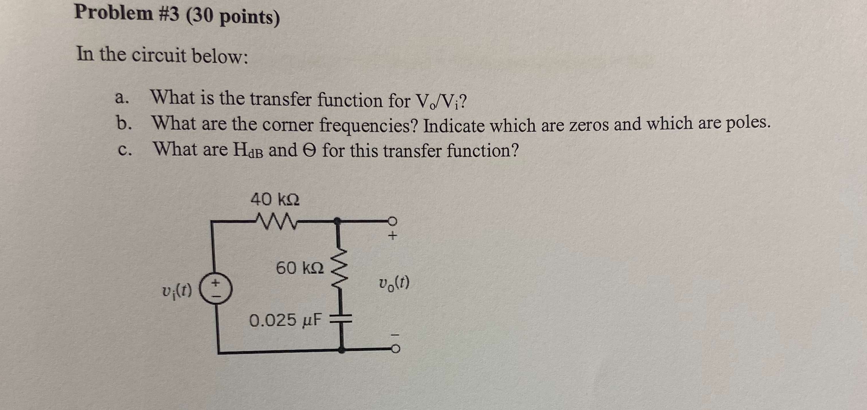 Solved Problem #3 (30 ﻿points)In the circuit below:a. ﻿What | Chegg.com