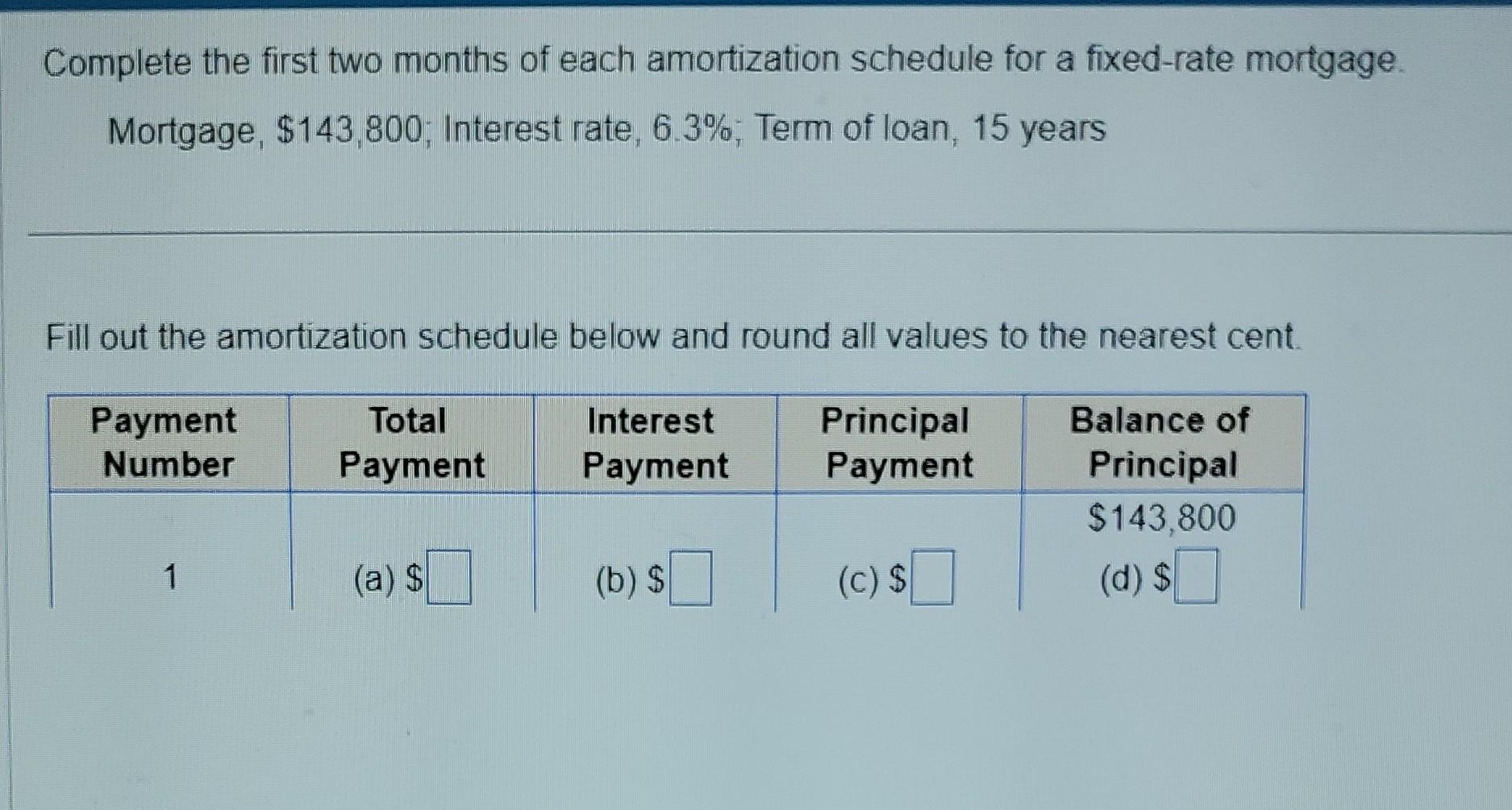 Solved Find the monthly payment needed to amortize principal | Chegg.com