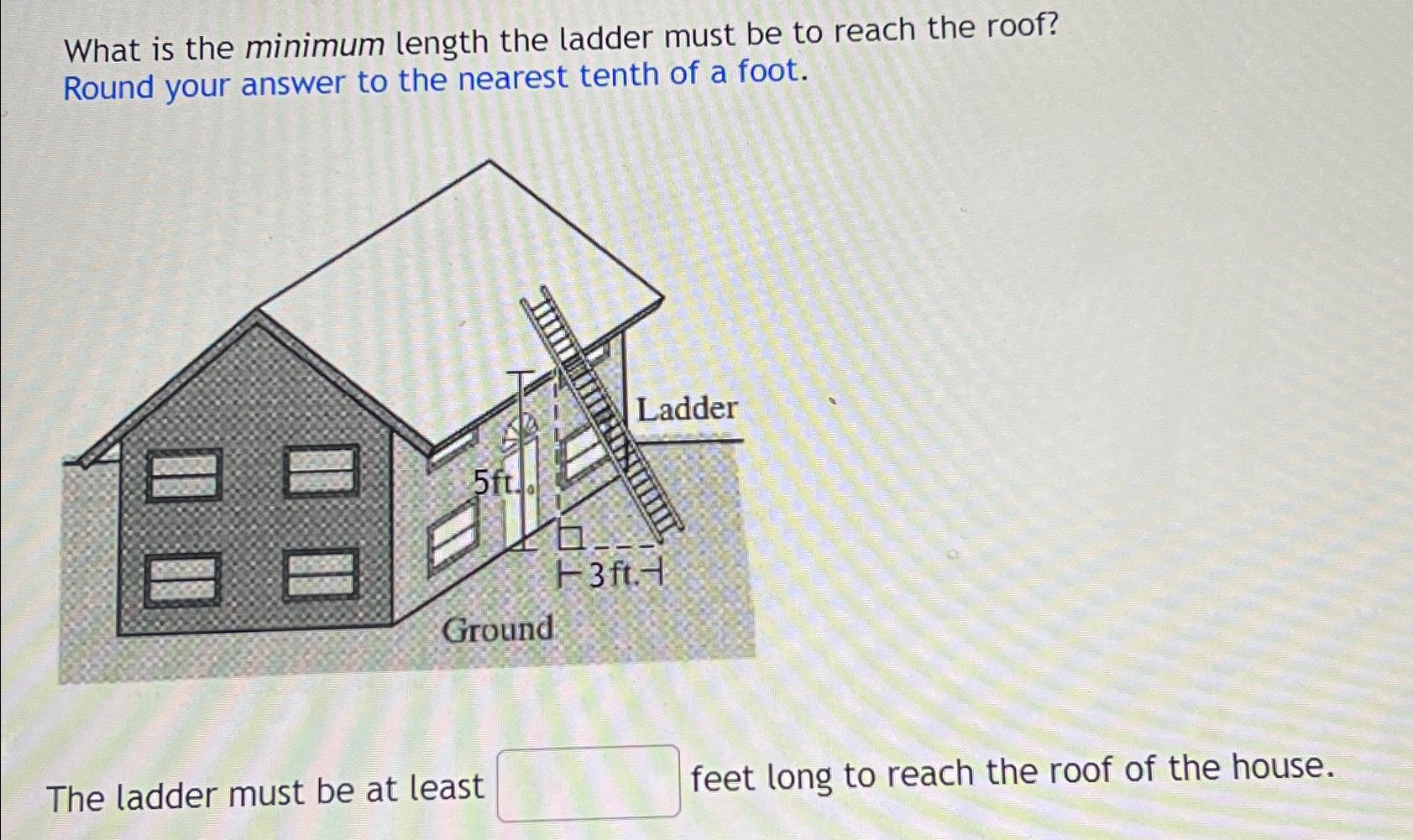 Solved What is the minimum length the ladder must be to | Chegg.com