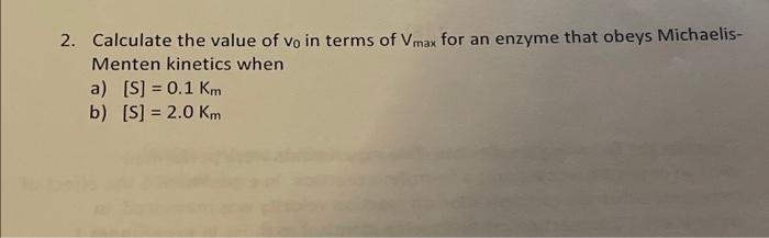 Solved Calculate the value of v initial in terms of V max | Chegg.com