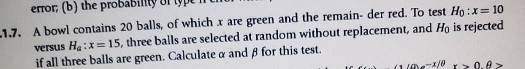 Solved 7. A bowl contains 20 balls, of which x are green and | Chegg.com