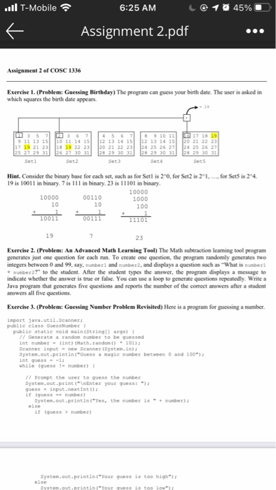 Il T-Mobile 10 45% 6:25 AM Assignment 2.pdf | Chegg.com