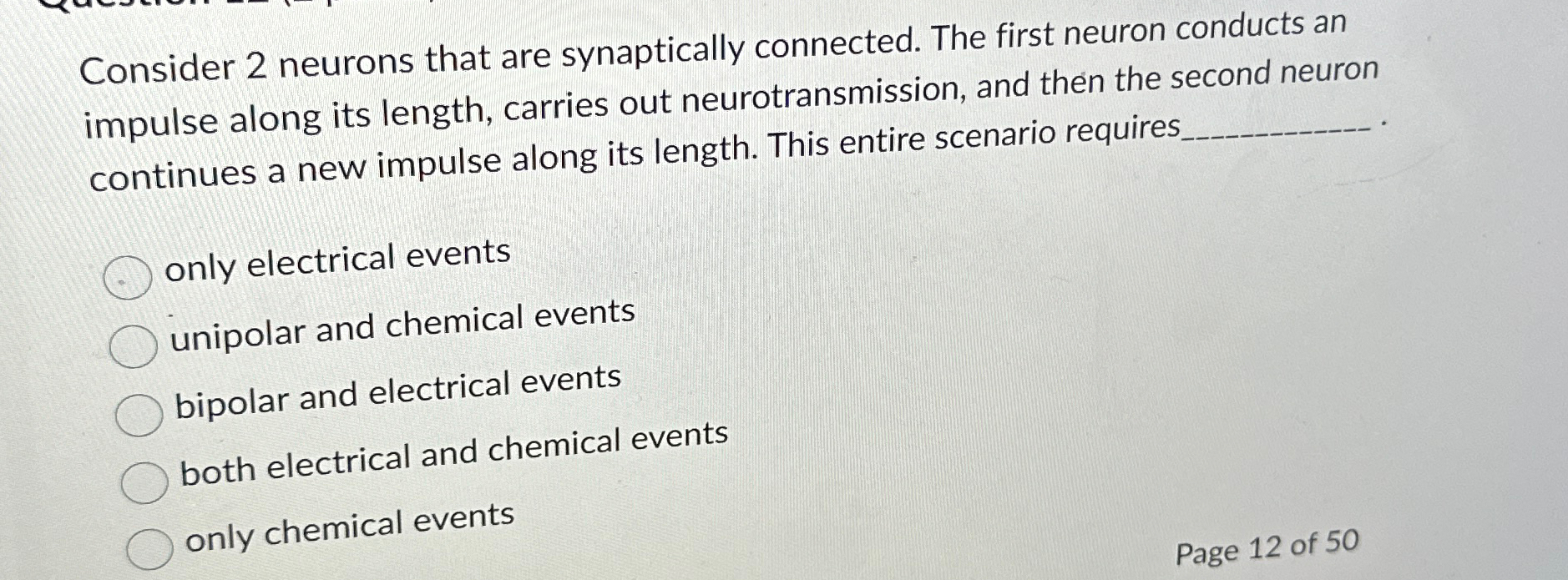 Solved Consider 2 ﻿neurons that are synaptically connected. | Chegg.com