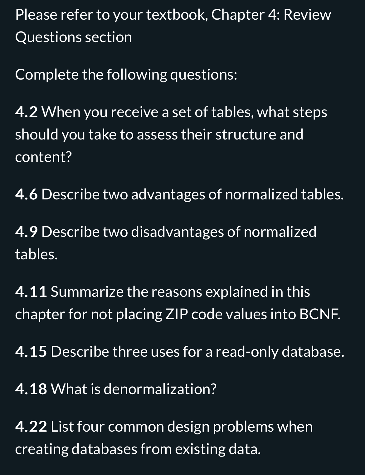 Solved Please refer to your textbook, Chapter 4: Review | Chegg.com