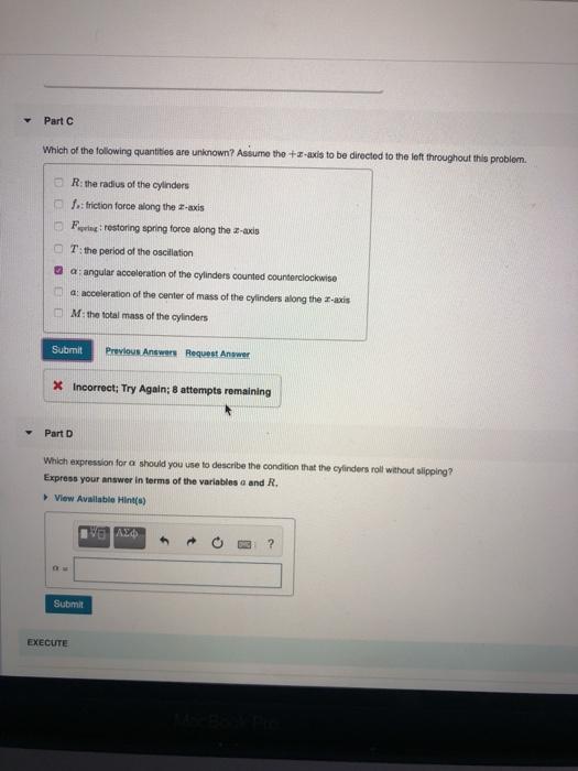Solved Bridging Problem: Oscillating and Rolling Par Two | Chegg.com