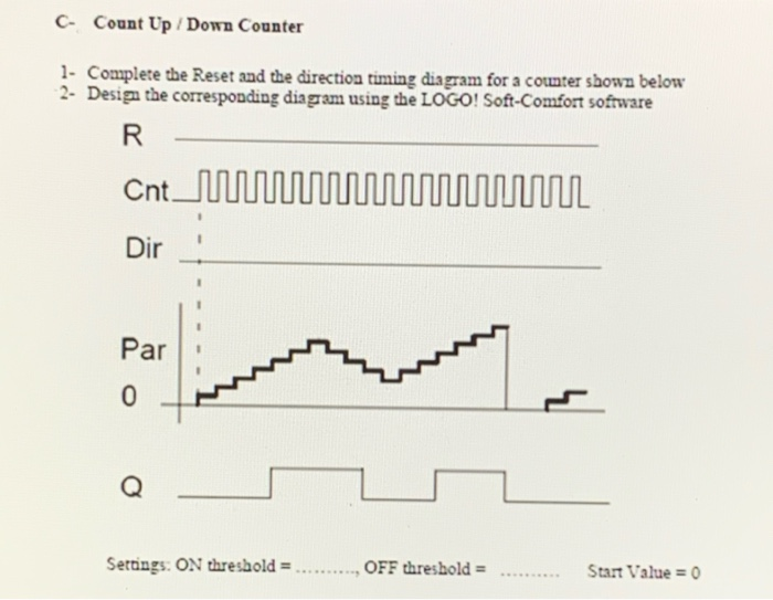 C- Count Up/Down Counter 1- Complete the Reset and | Chegg.com