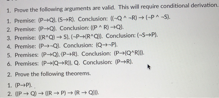 65 Problems 1 Prove The Following Arguments Are