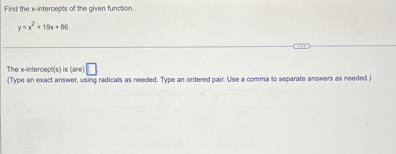 Solved Find the x-intercepts of the given | Chegg.com