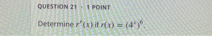 Solved r(x)=(4x)6 | Chegg.com