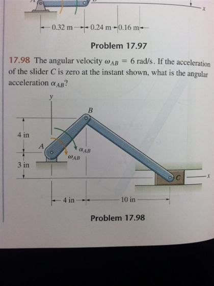 Solved The angular velocity ωAB = 6 rad/s. If the | Chegg.com