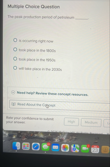 Solved Multiple Choice QuestionThe peak production period of | Chegg.com