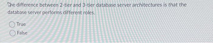 Solved The Difference Between 2 Tier And 3 Tier Database