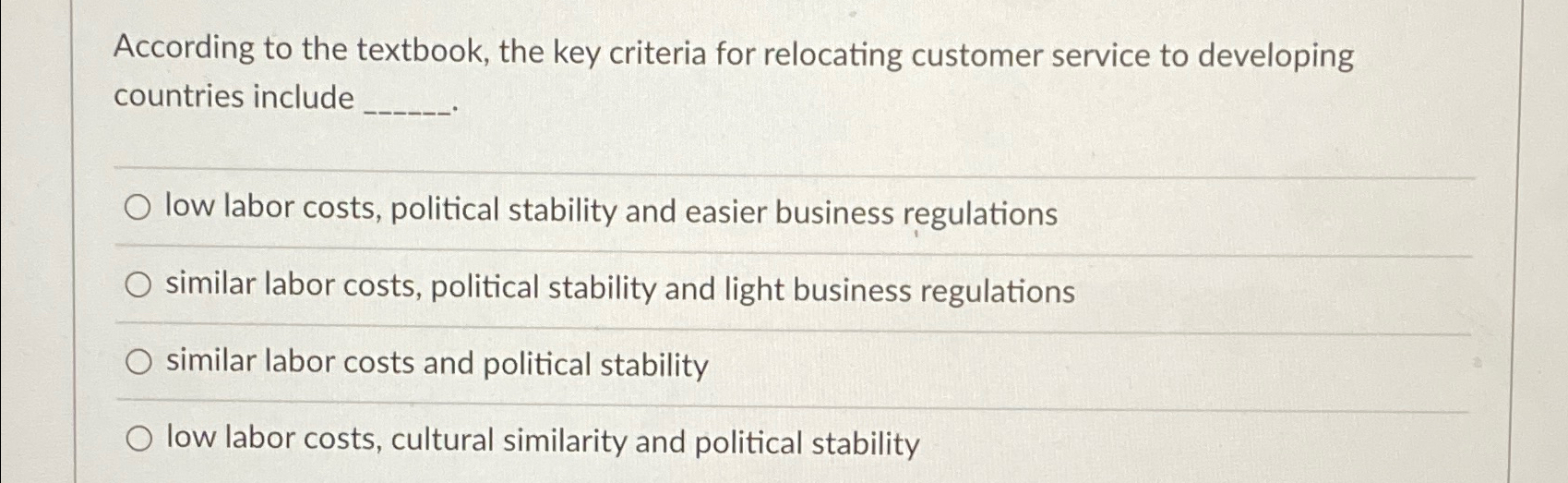 Solved According to the textbook, the key criteria for | Chegg.com